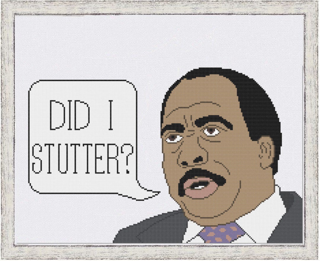 PDF PATTERN: the Office Stanley Did I Stutter Cross Stitch - Etsy