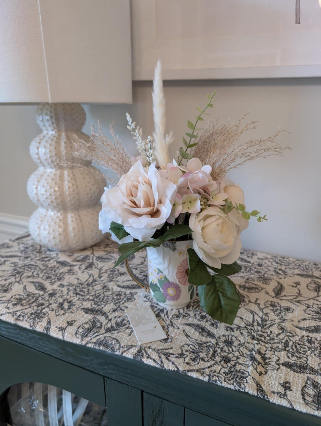 Handmade Rustic Farmhouse Flower Arrangement in a Papyrus Mug - Tea ...