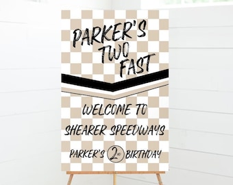 Two Fast Birthday Welcome - Etsy