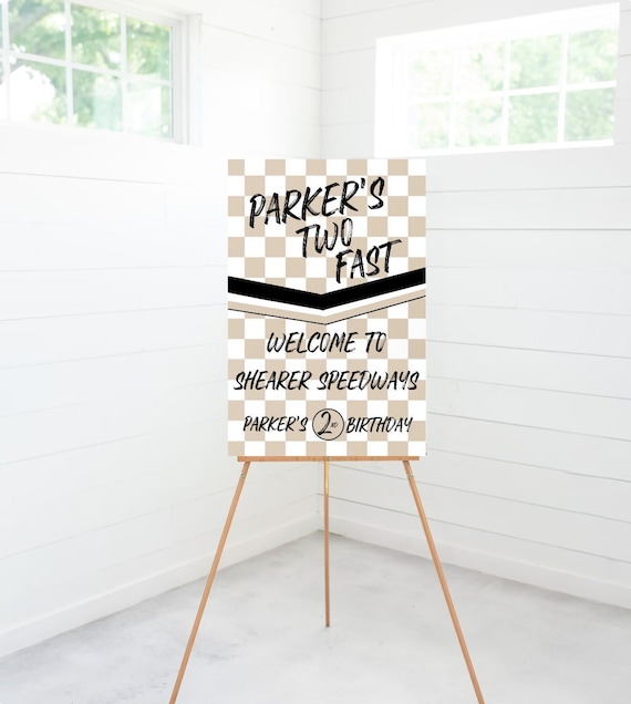 Two Fast Welcome Sign Printable Template - Etsy