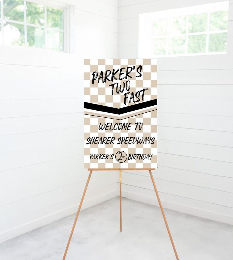 Two Fast Welcome Sign Printable Template - Etsy