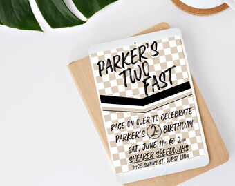 Two Fast Birthday Banner Printable Template - Etsy