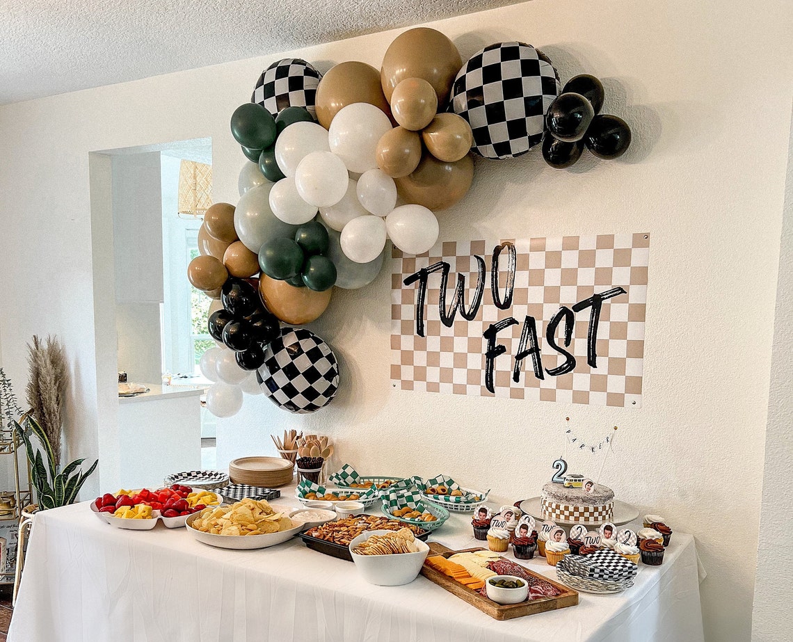 Two Fast Birthday Banner Printable Template - Etsy