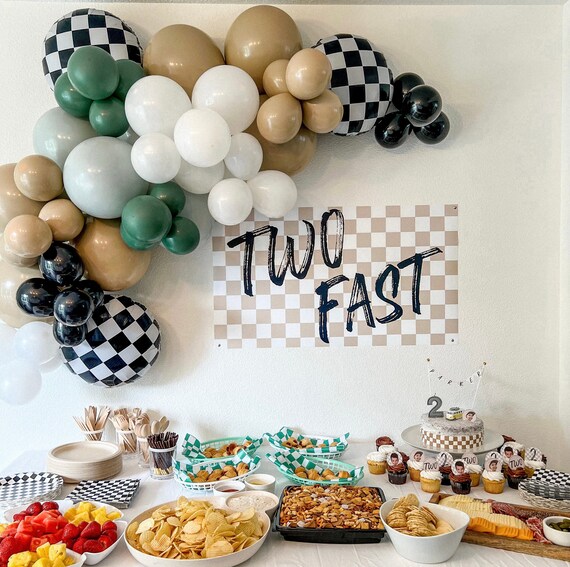 Two Fast Birthday Banner Printable Template - Etsy