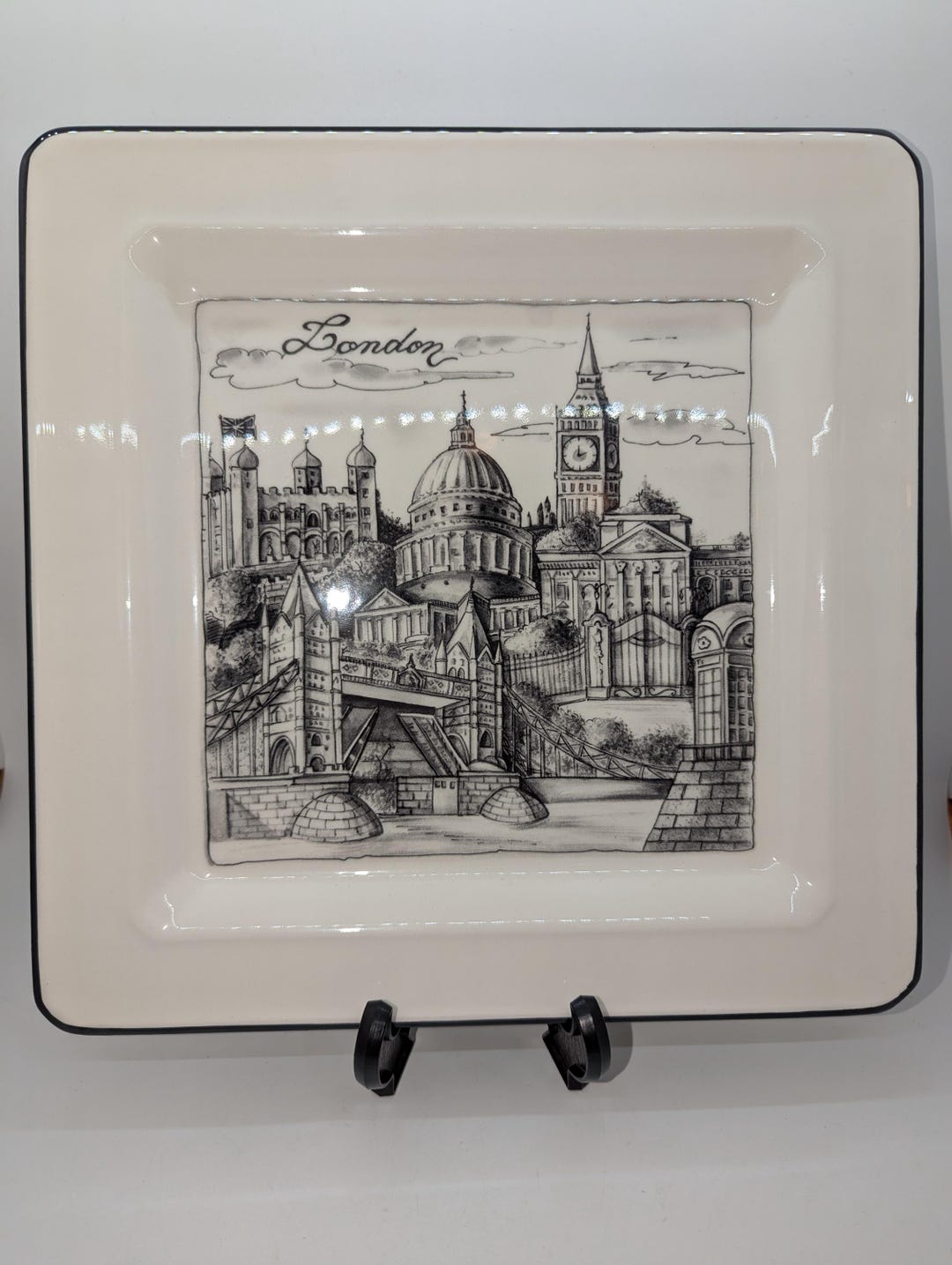 Brunelli Plate - Made in Italy - Cities Series - London - Dinner Plate ...