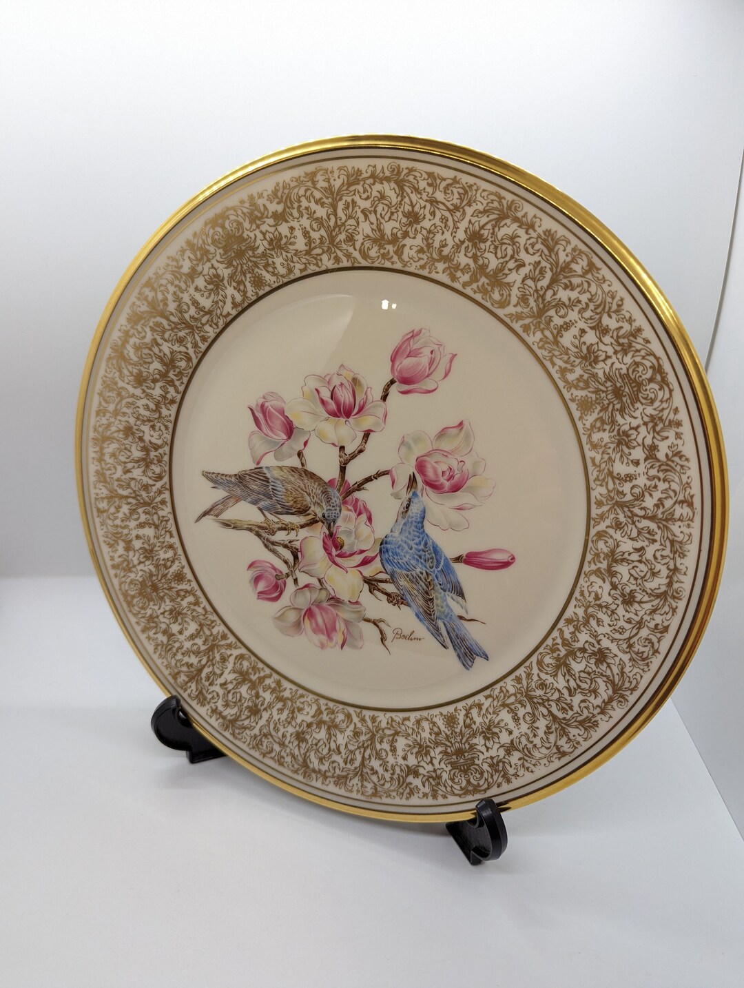 Vintage Lenox Boehm Bird Collectible Plate, 1972 Mountain Bluebird ...