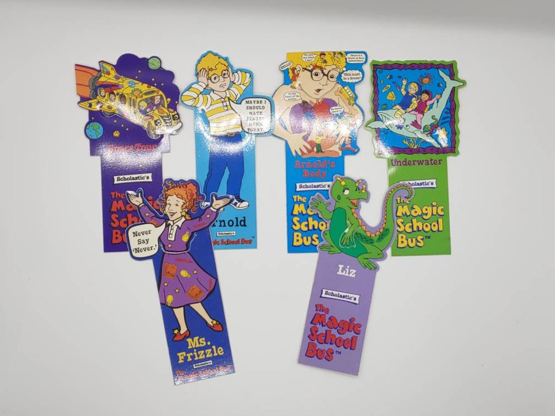 Vintage 1990s Die Cut Magic School Bus Bookmark - Choose Option - Etsy