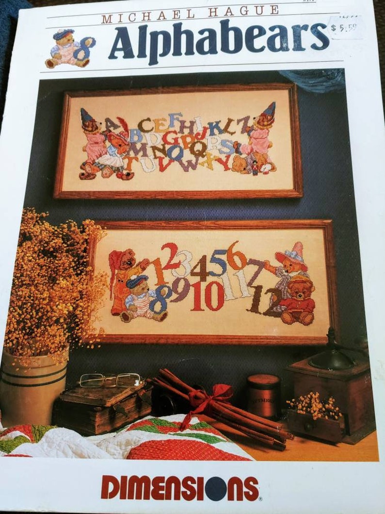 VINTAGE Alphabears Cross Stitch Pattern From Dimensions - Etsy