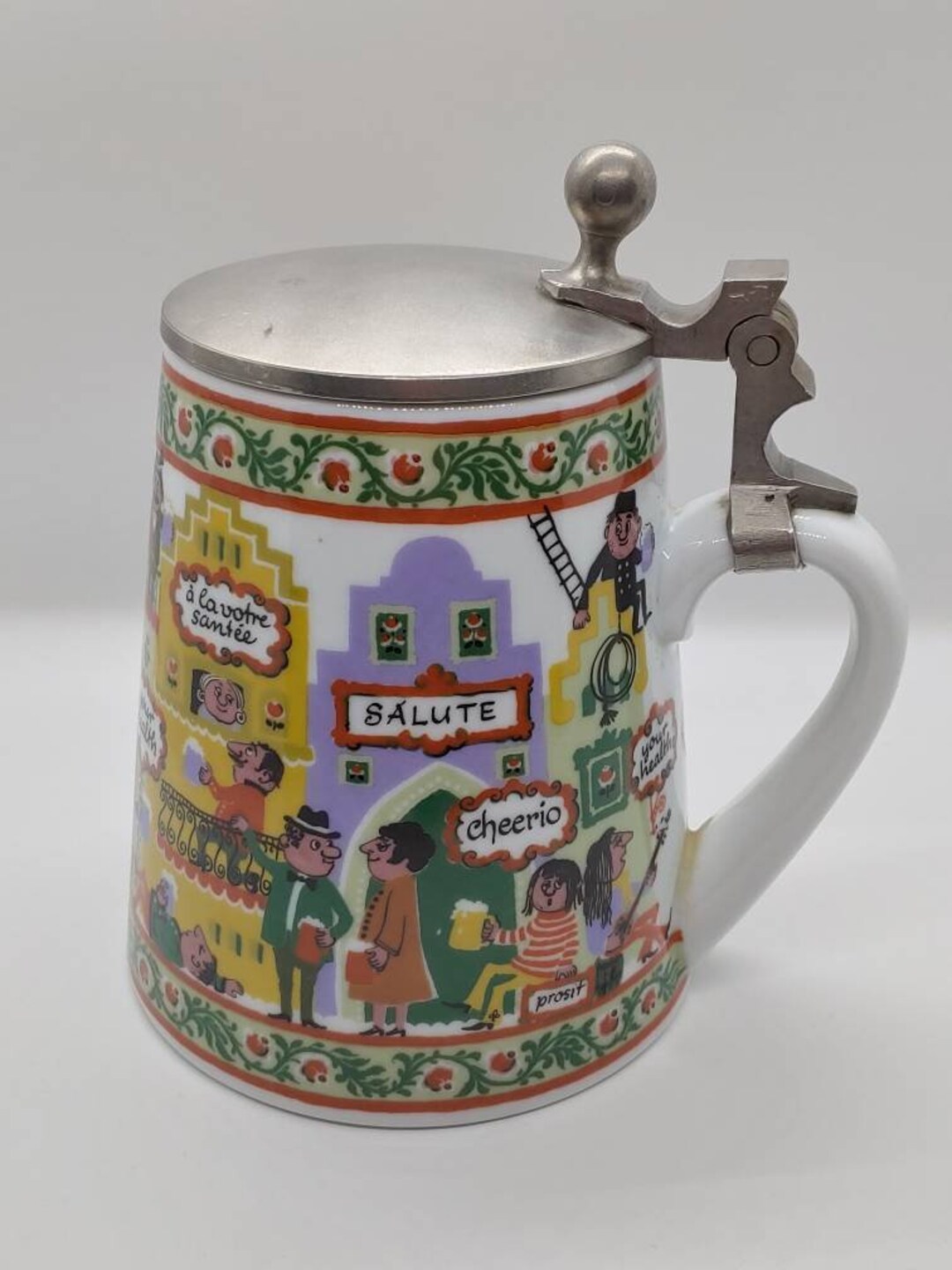 Vintage West Germany Lidded Beer Stein Exquisite! Collectible Barware ...