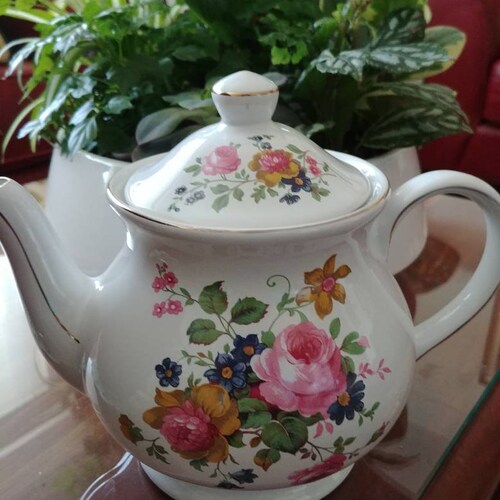 Vintage Sadler Cube Shaped Tea Set Teapot Creamer and Sugar | Etsy