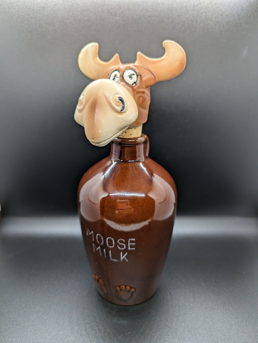 Mid Century Brown Ceramic moose Milk Jug Made in - Etsy