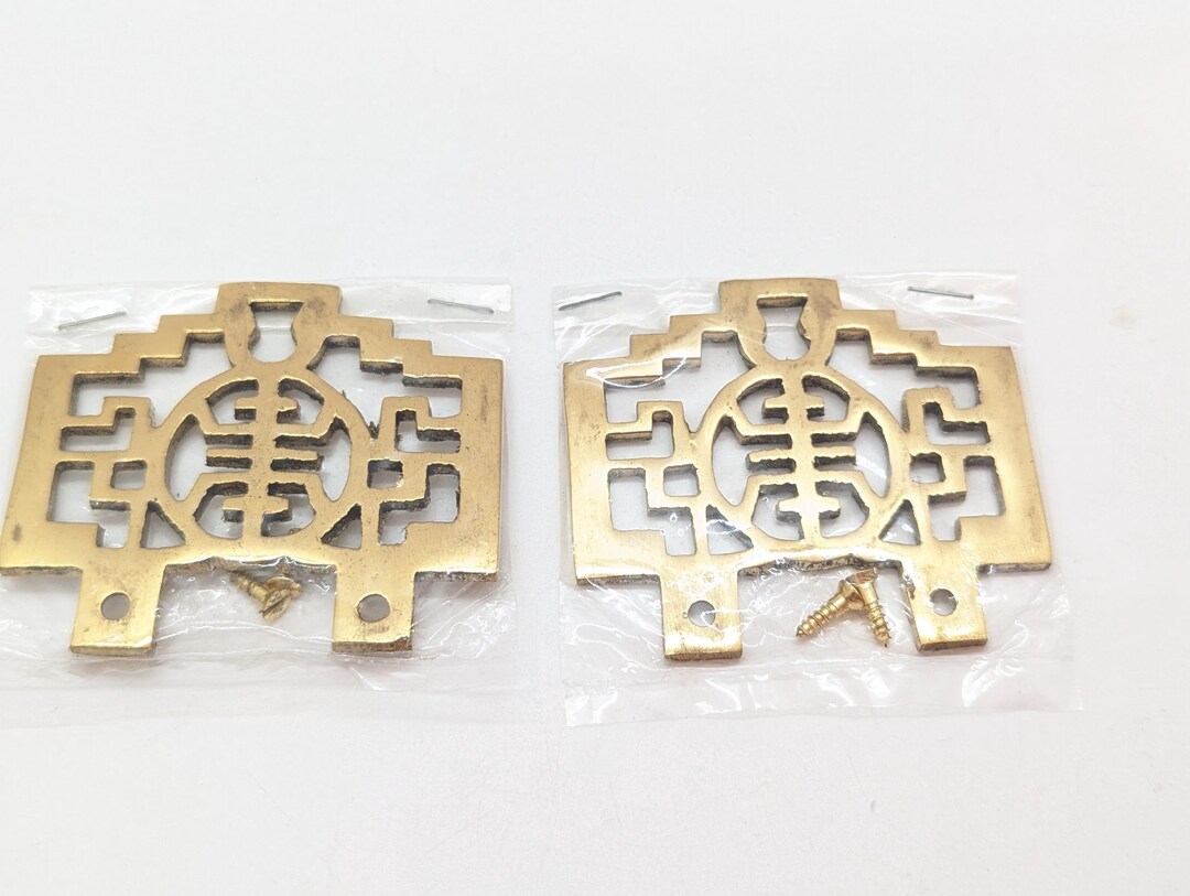 Chinese Style Brass Picture Hook Hangers - Set of 2 - Etsy