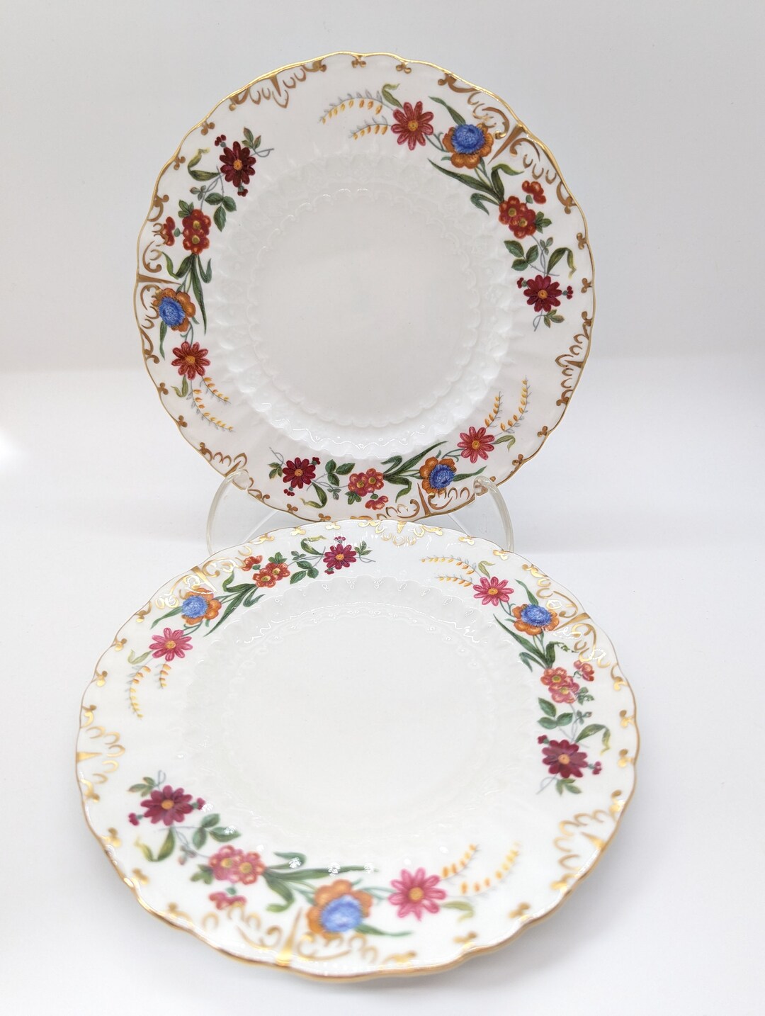 Set of 2 Royal Crown Derby Chatsworth Bread and Butter Plates / Side ...