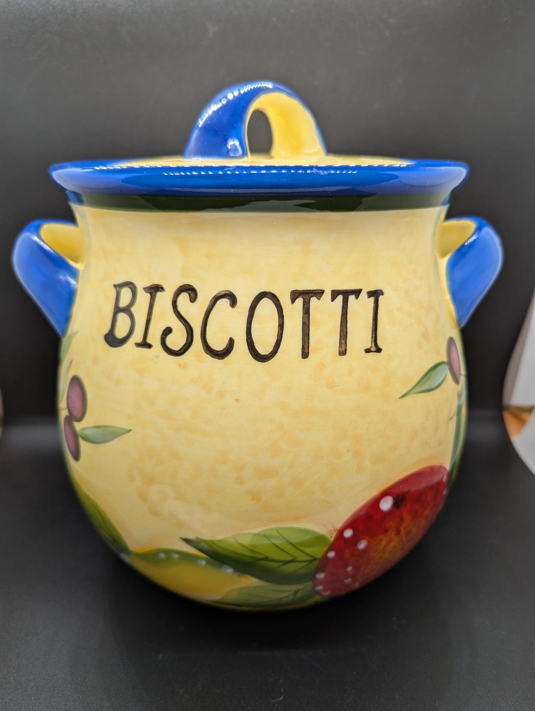 BISCOTTI Cookie Jar, Cookie Jar With Lid - Etsy