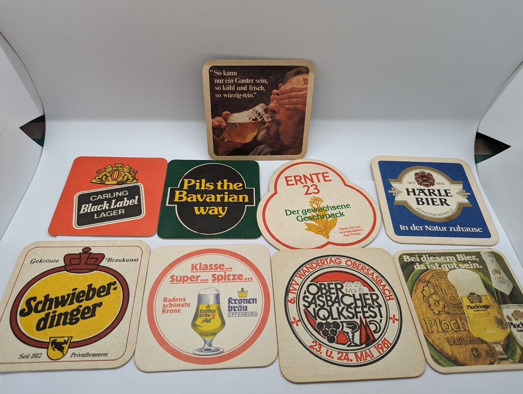 Vintage Collectible Barware - Drink Coaster, Beer Mat, Drink Mat, Lot ...