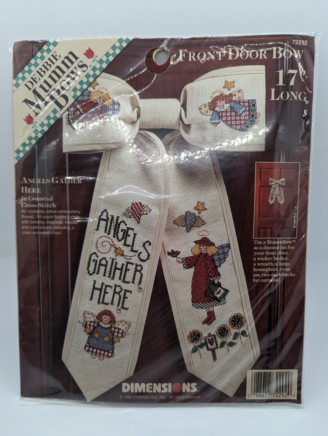 Dimensions 72292 Debbie Mumm Front Door Bow Cross Stitch Kit - Angels ...