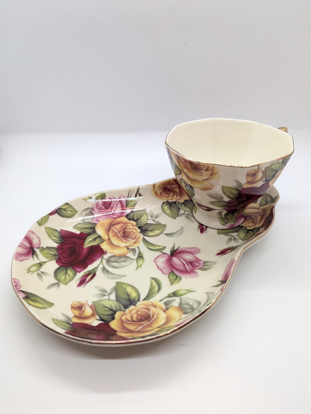 Gorgeous Royal Elfreda Country Rose Fine Porcelain Tea for One Set - Etsy