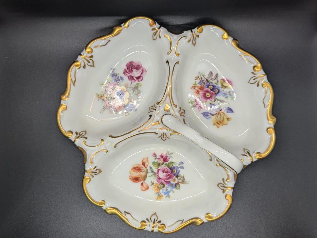 Vintage JL Menau East German Sweet Dish, Compote Dish - Fine German ...