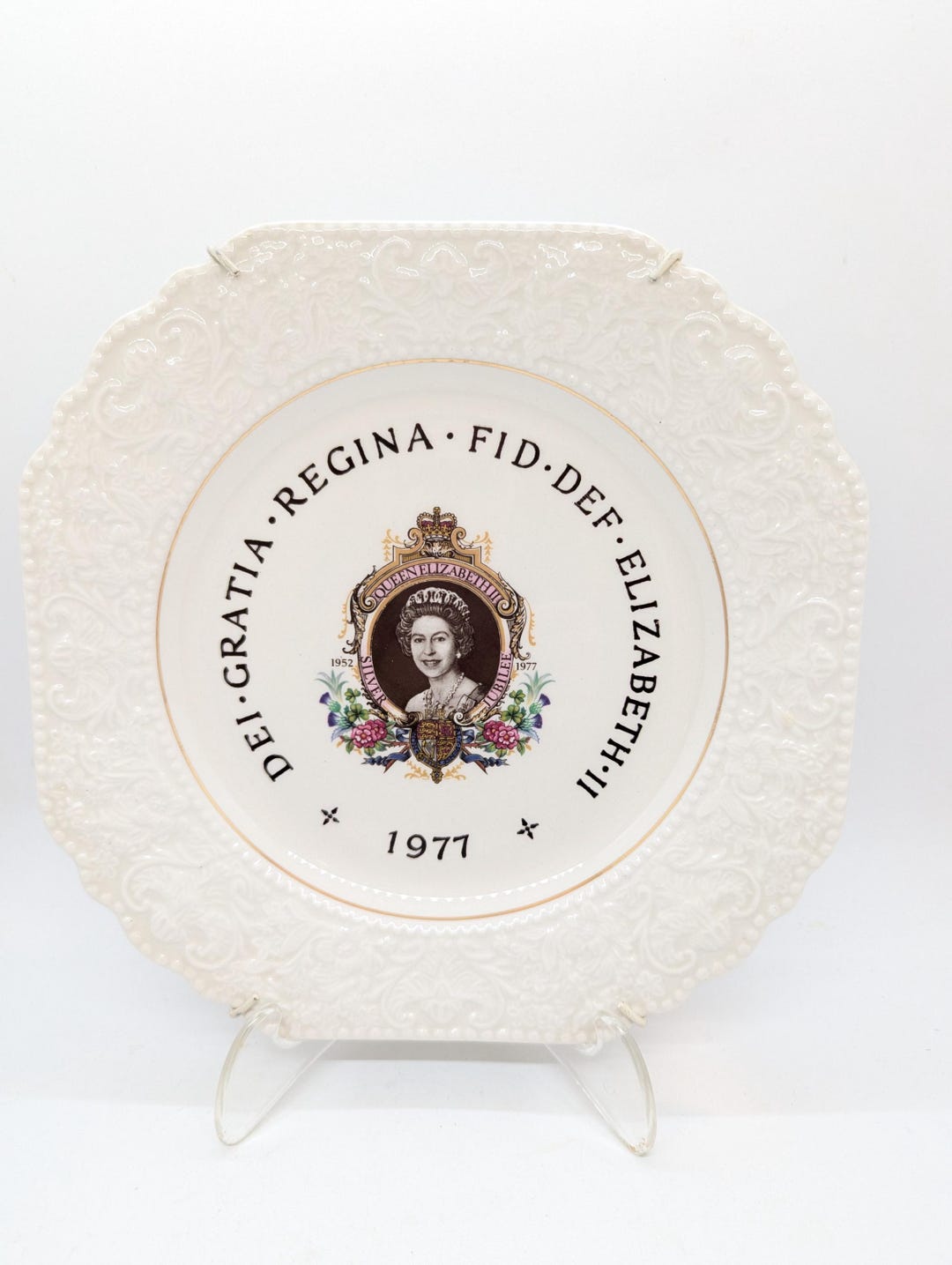 Vintage Queen Elizabeth II Silver Jubilee Plate 1977, Lord Nelson ...