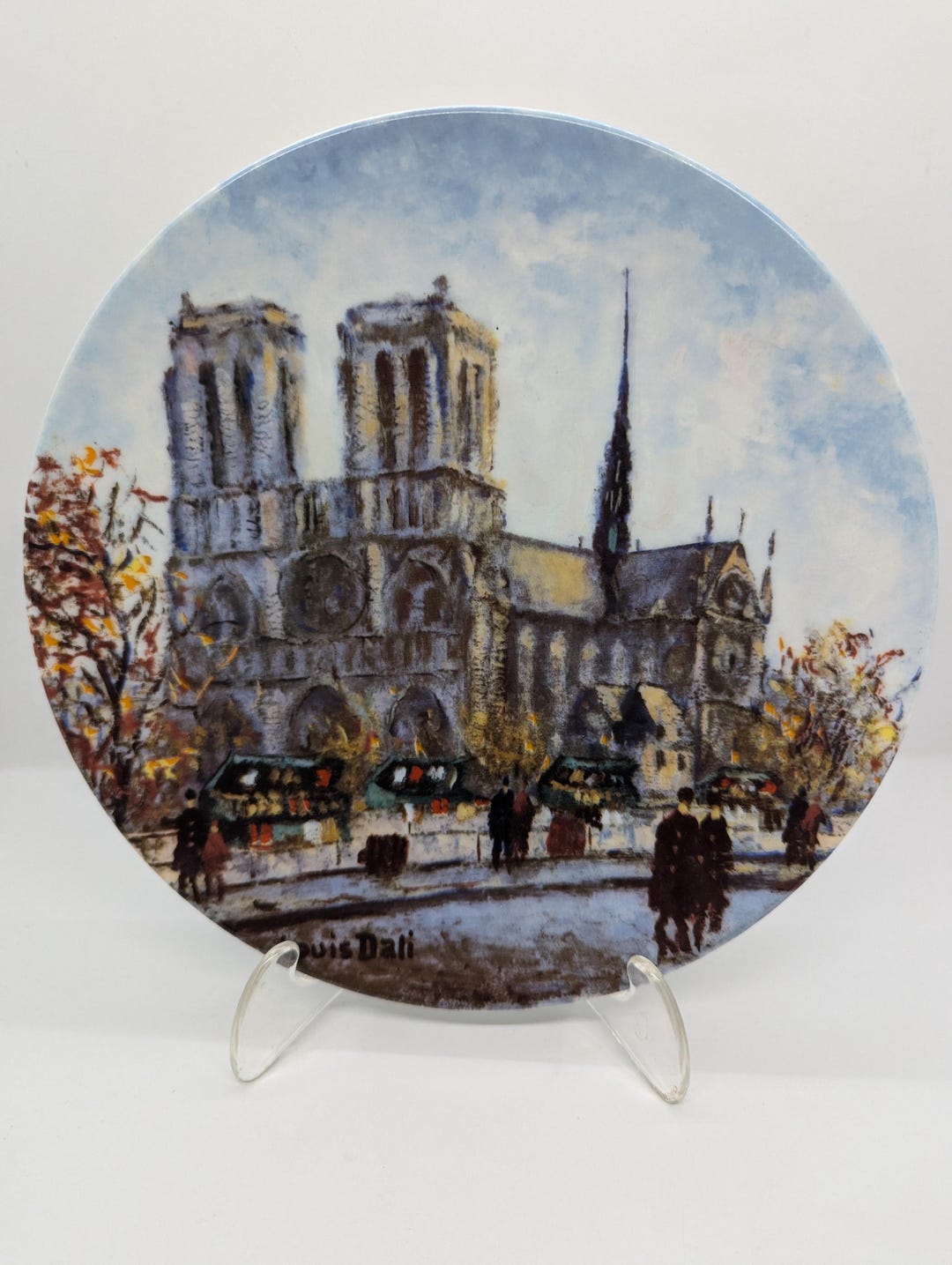 Vintage 1981 Limoges Collector Plate - Louis Dali Notre Dame Cathedral ...