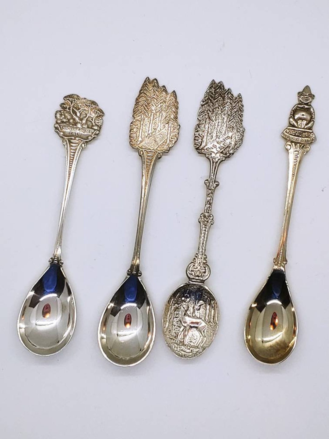 Silver Plated Collector Spoons - US Spoons - California and Alaska - Etsy