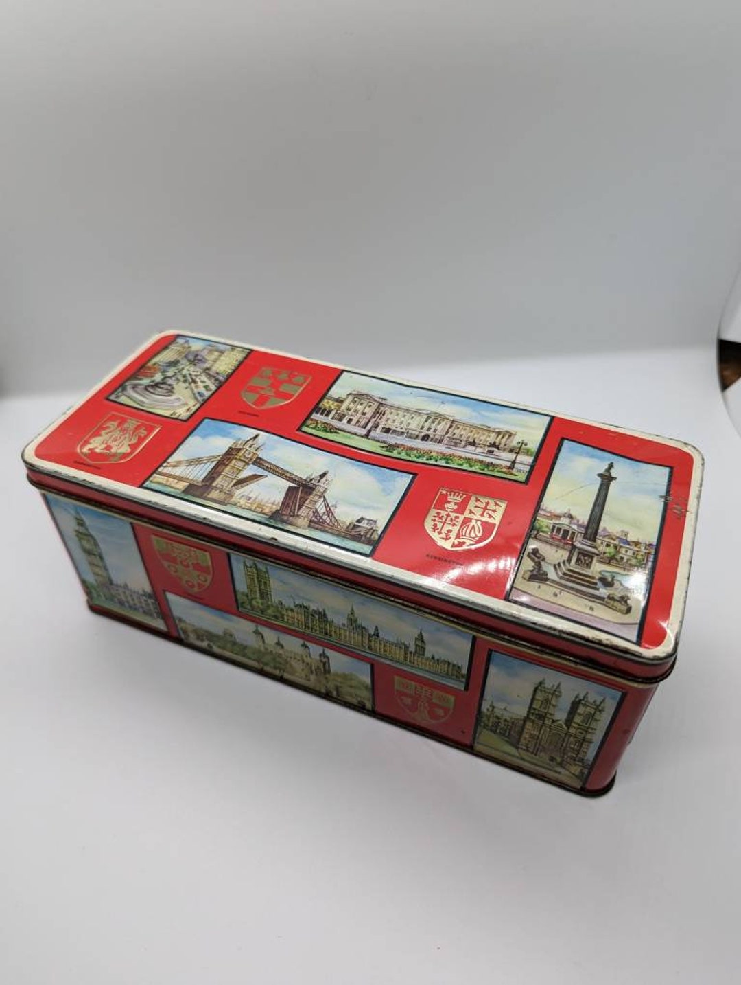 Vintage English Rectangular Cookie Tin Biscuit Tin - Etsy