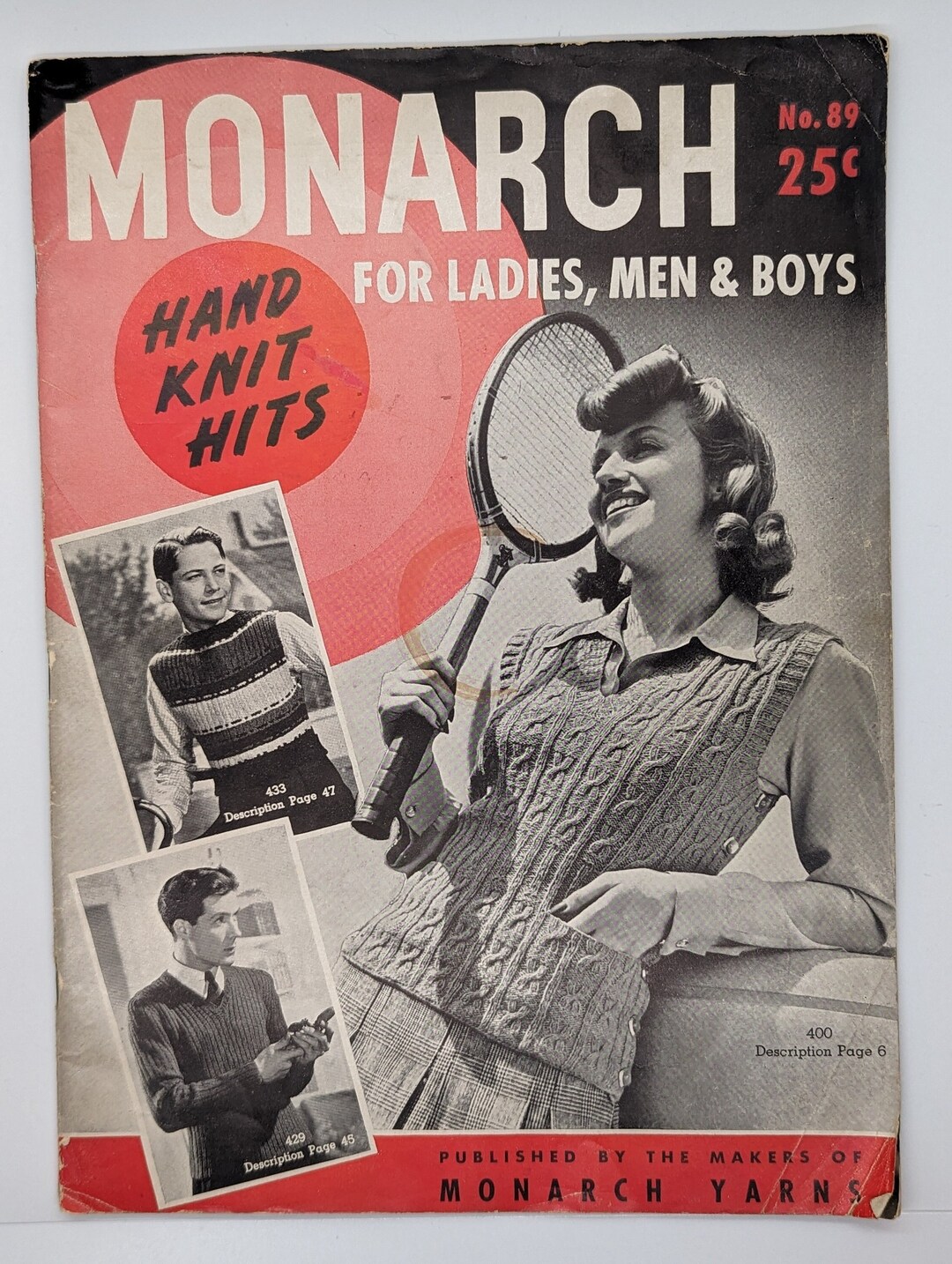 Vintage Knitting - Monarch for Ladies, Men and Boys - Hand Knit Hits - Etsy