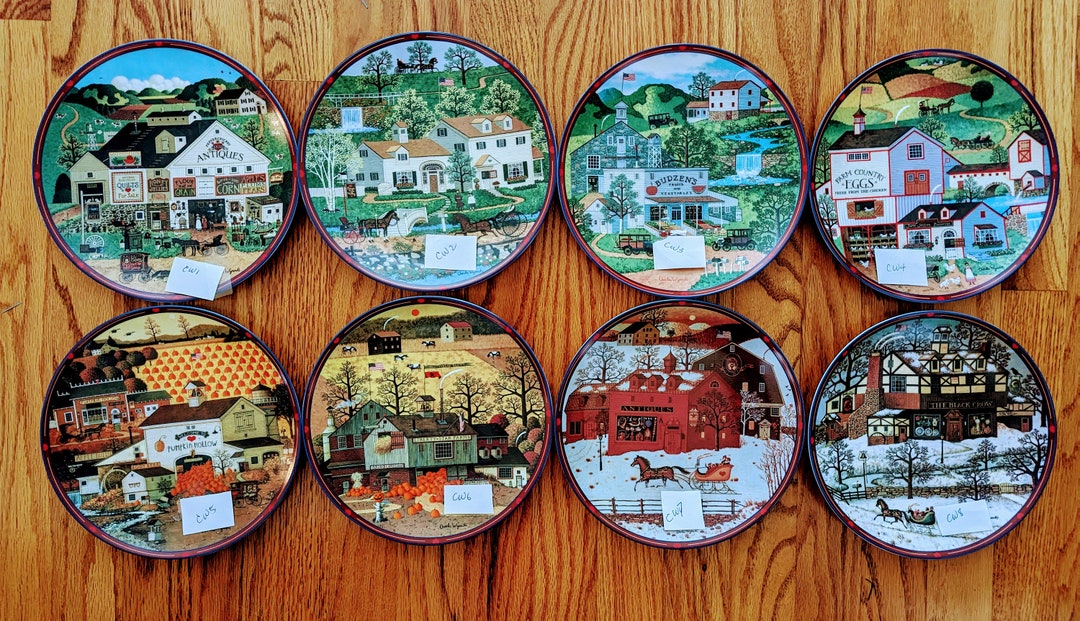 Charles Wysocki Peppercricket Grove Collector Plates - Etsy