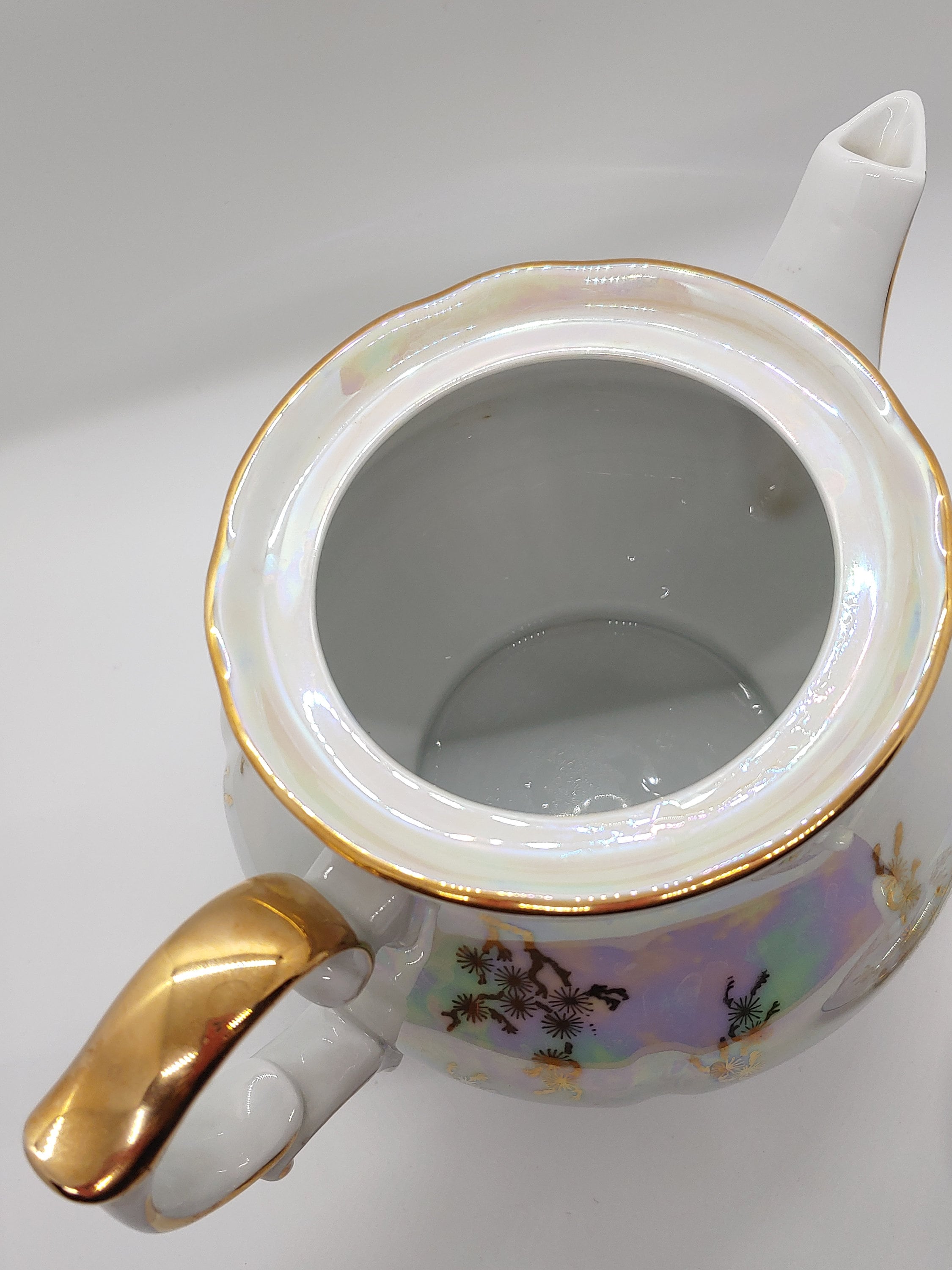 Vintage Large Luster Teapot Hand Painted by Oscar Schlegelmilch - Etsy