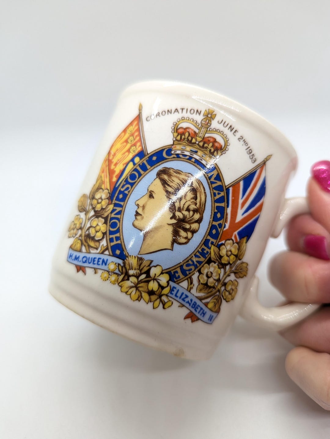 Vintage Queen Elizabeth II Coronation 1953 / Johnson Brothers Mug - as ...