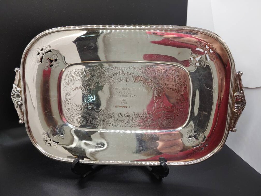 Rectangular Silver Tray Trophy Tray Arro Gun Club 1957 - Etsy
