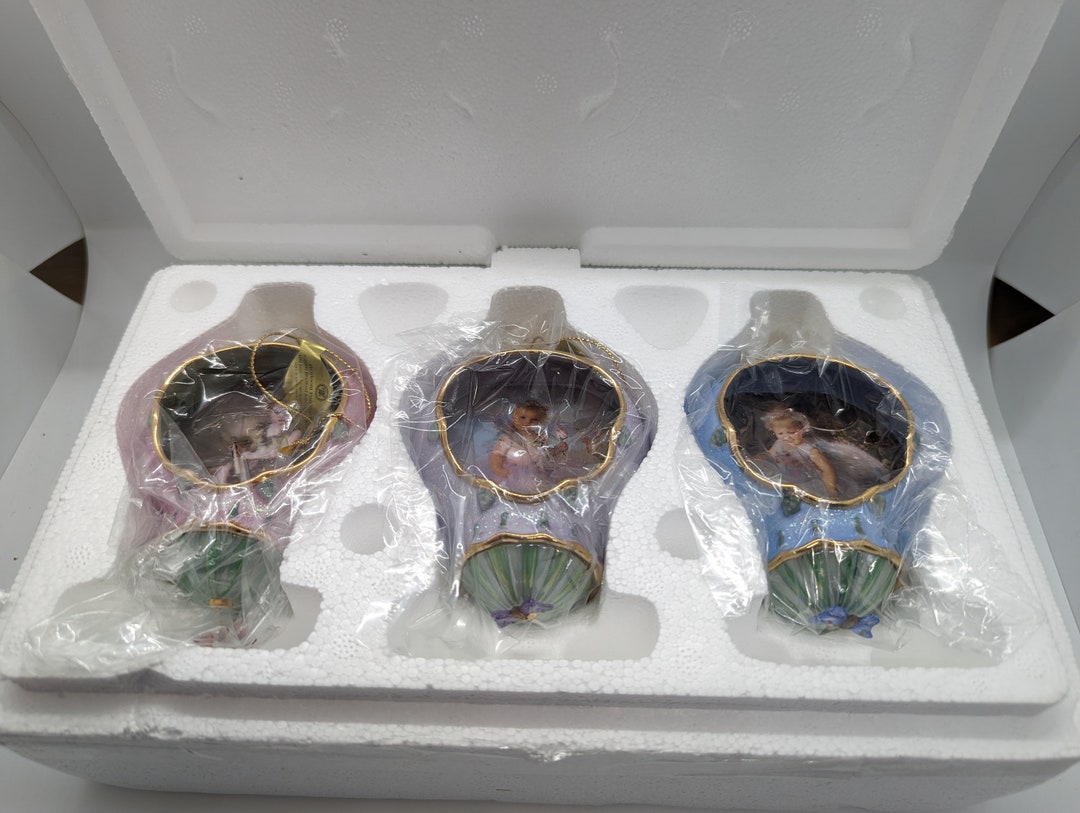 Bradford Exchange Lisa Jane Enchanted Garden Fairy Christmas Ornaments ...