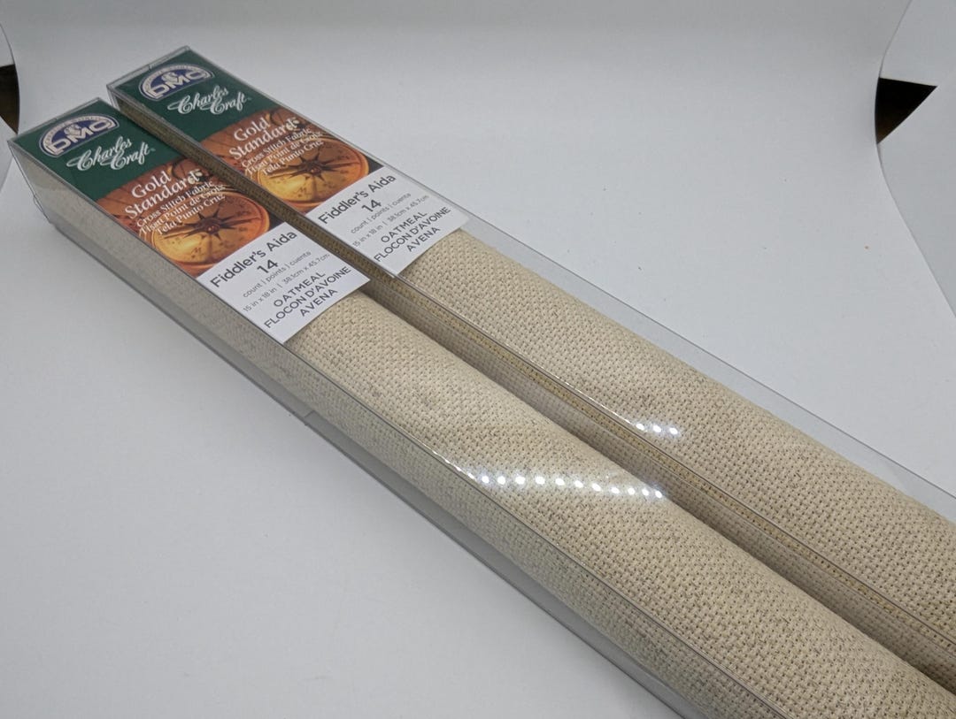 Lot of 2 Cross Stitch Fabric 14 Count Specialty Fiddlers Aida Cloth ...