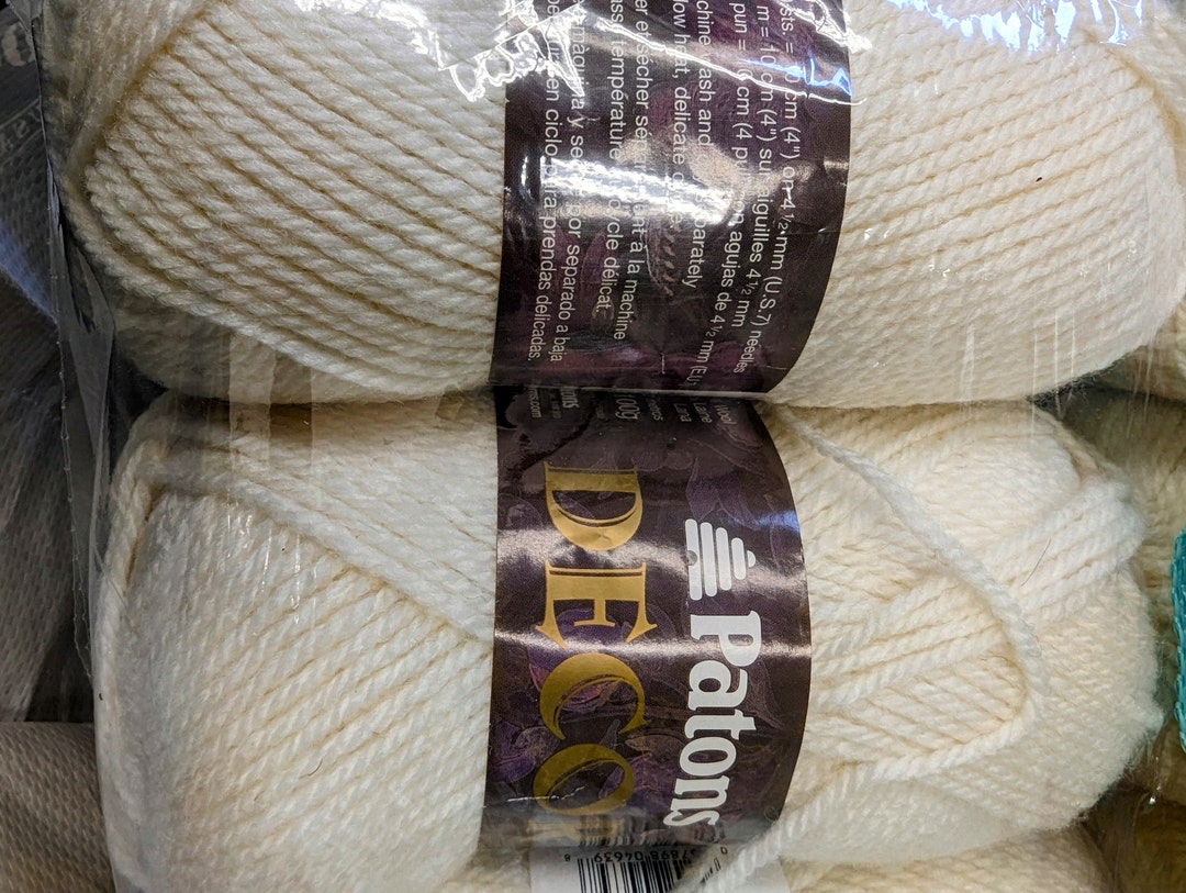 Lot of Patons Wool Blend Decor Yarn - Winter White 6 - 100g Skeins - Etsy