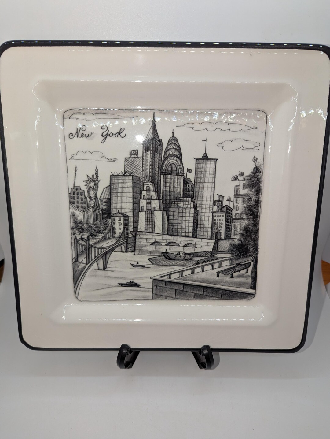 Brunelli Plate - Made in Italy - Cities Series - New York - Dinner ...