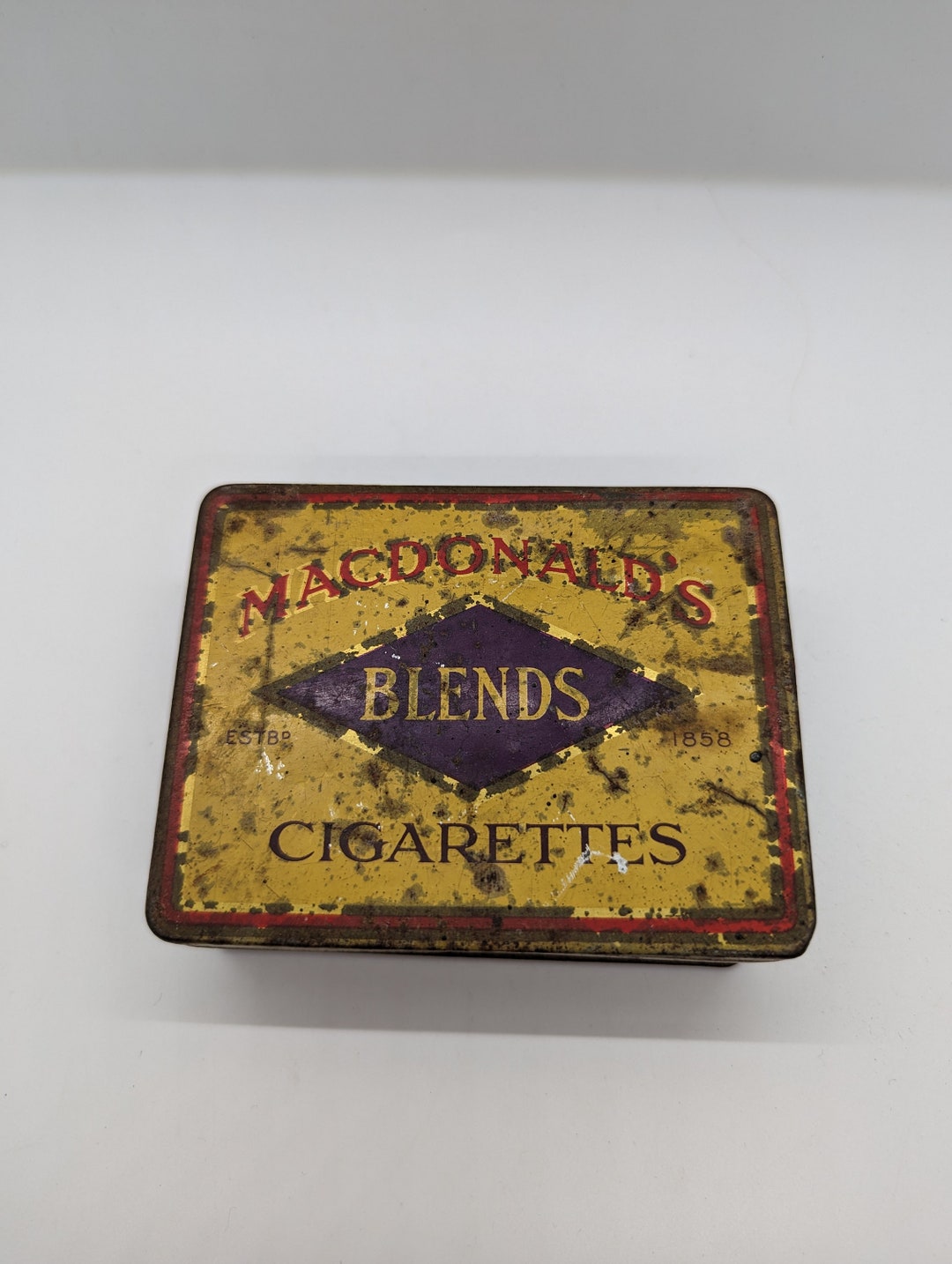 Mid Century Macdonald's Blends Cigarette Tin - W. C. Macdonald Inc ...