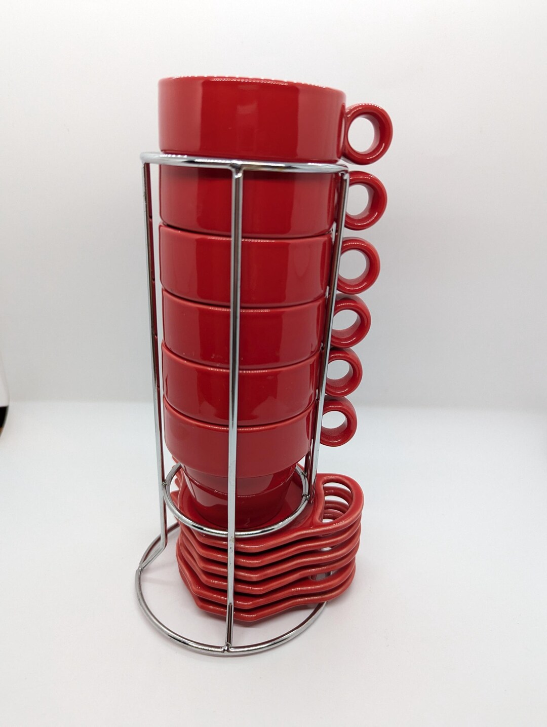 Stokes Think Tea 12 Piece Espresso Set With Chrome Stand - Etsy