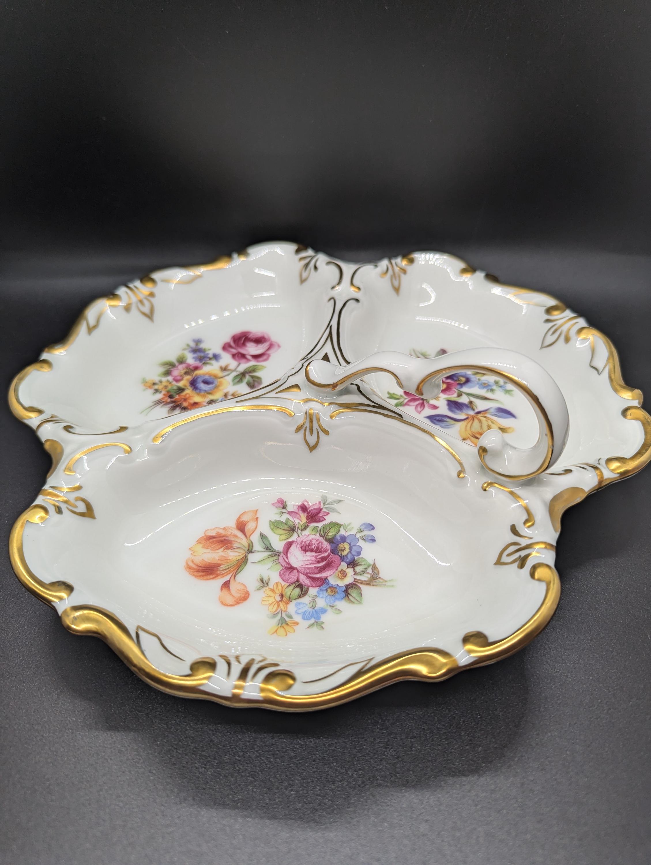 Vintage JL Menau East German Sweet Dish, Compote Dish - Fine German ...