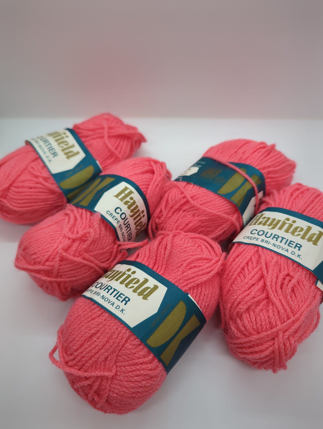 Vintage Hayfield Courtier Crepe Bri-nova Double Knitting Yarn - 7 Balls ...