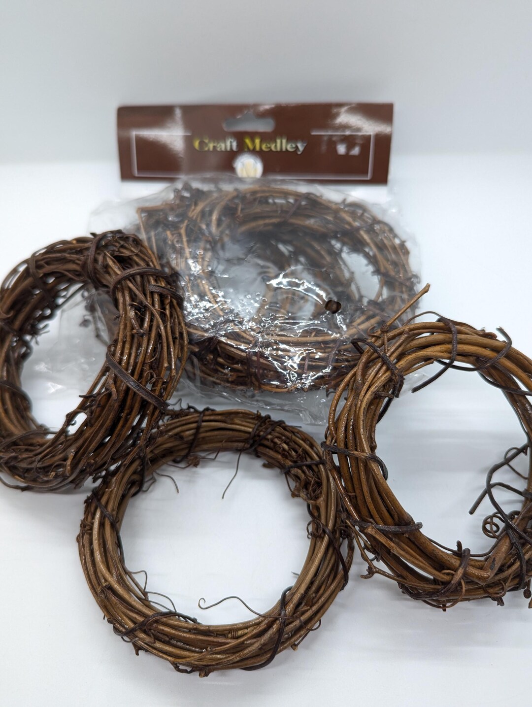 6 Grapevine Wreaths -round Wreath Base - Wreath Frame Floral ...