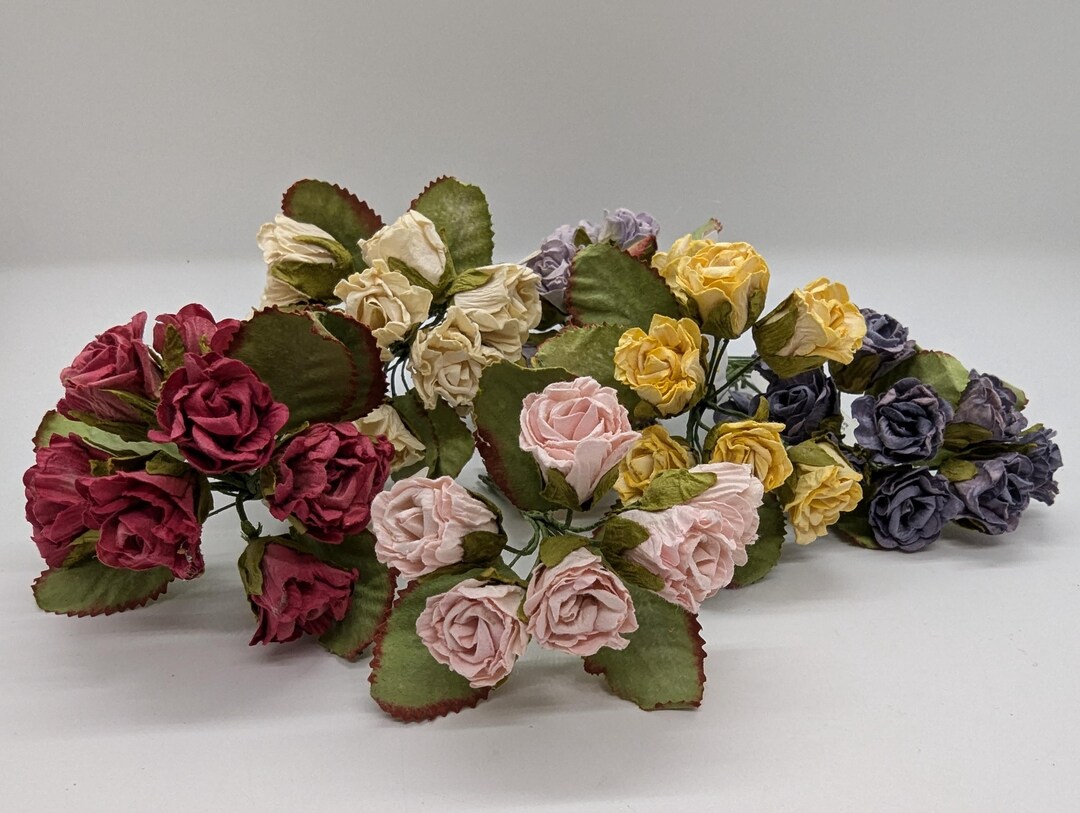 Miniature Paper Tea Roses 15mm - Choose Option - Etsy