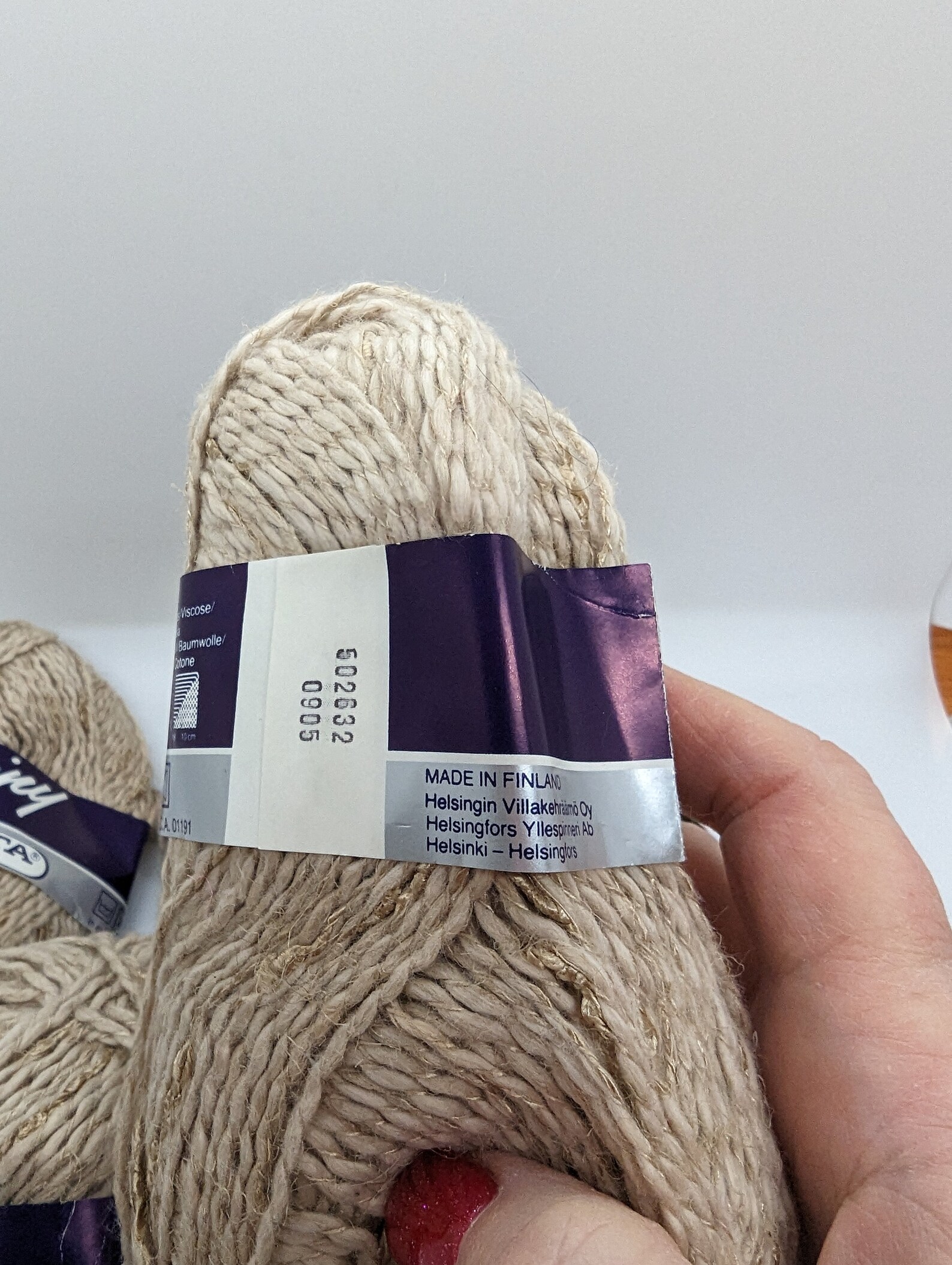 Vintage Lot of 5 Balls Shiny Cotton Blend Yarn by Novita - Made in ...