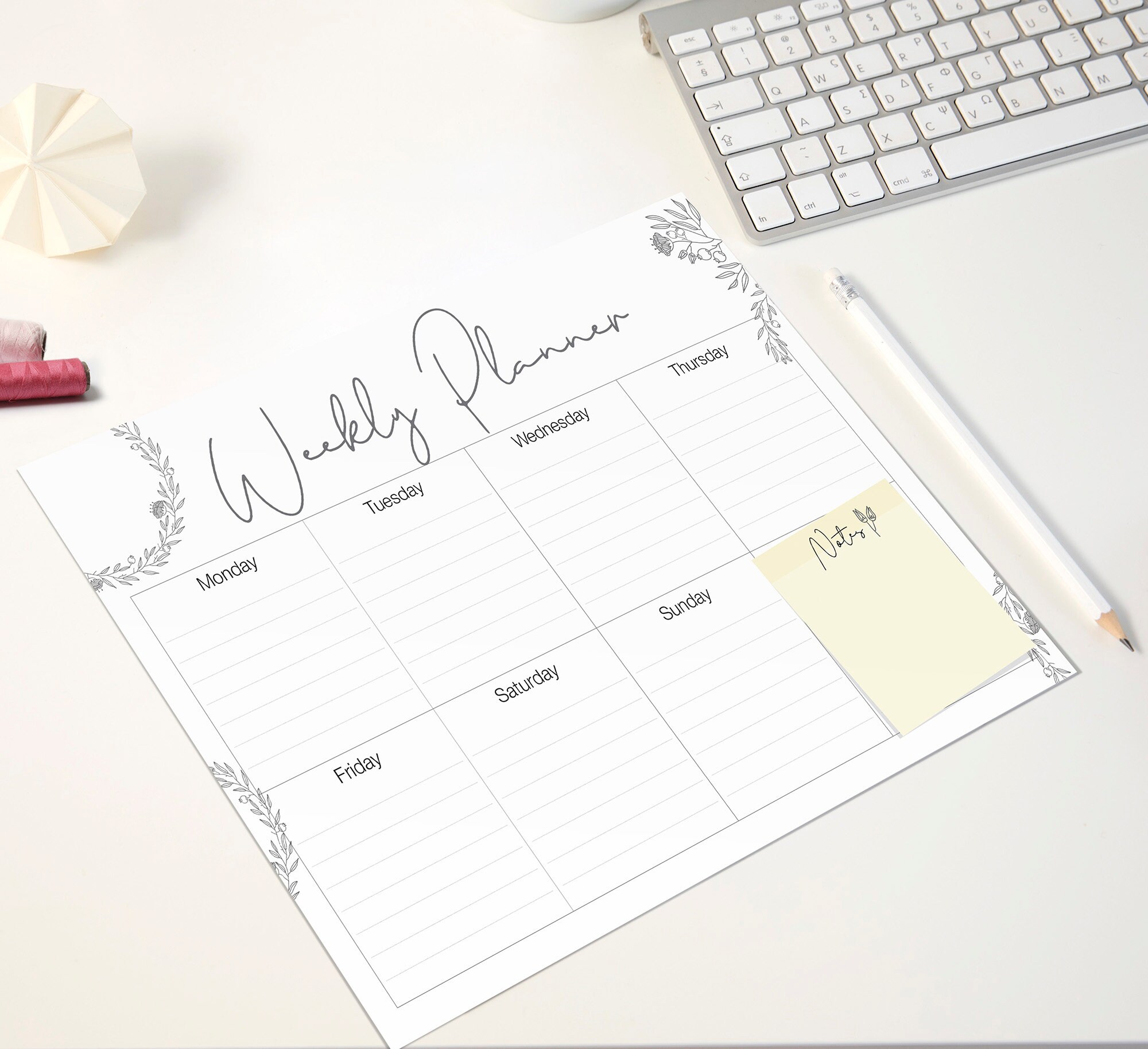 Printable planner A4 and A3 weekly planner one week planner | Etsy