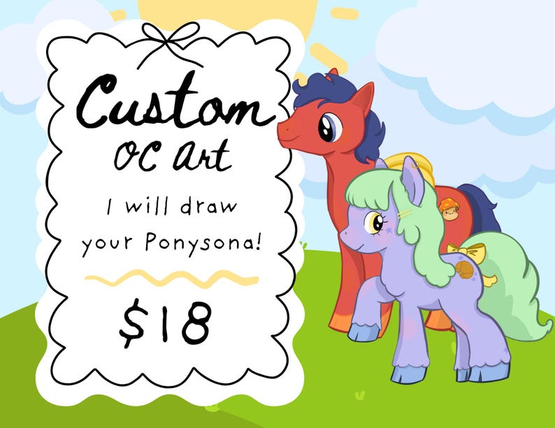 Custom MLP Art - I'll Draw Your Ponysona OC ! Digital Download - My ...