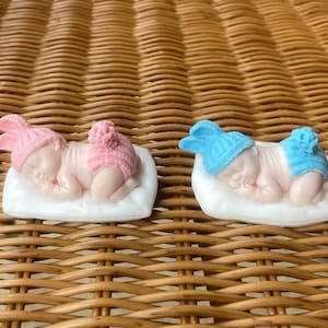 Sleeping Baby Soap Bars, Pink or Blue Soap, Party Favors Soap, Sleeping ...