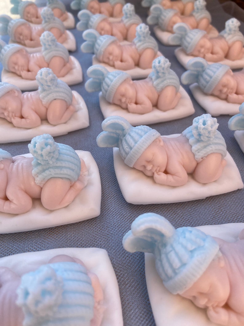 Sleeping Baby Soap Bars, Pink or Blue Soap, Party Favors Soap, Sleeping ...