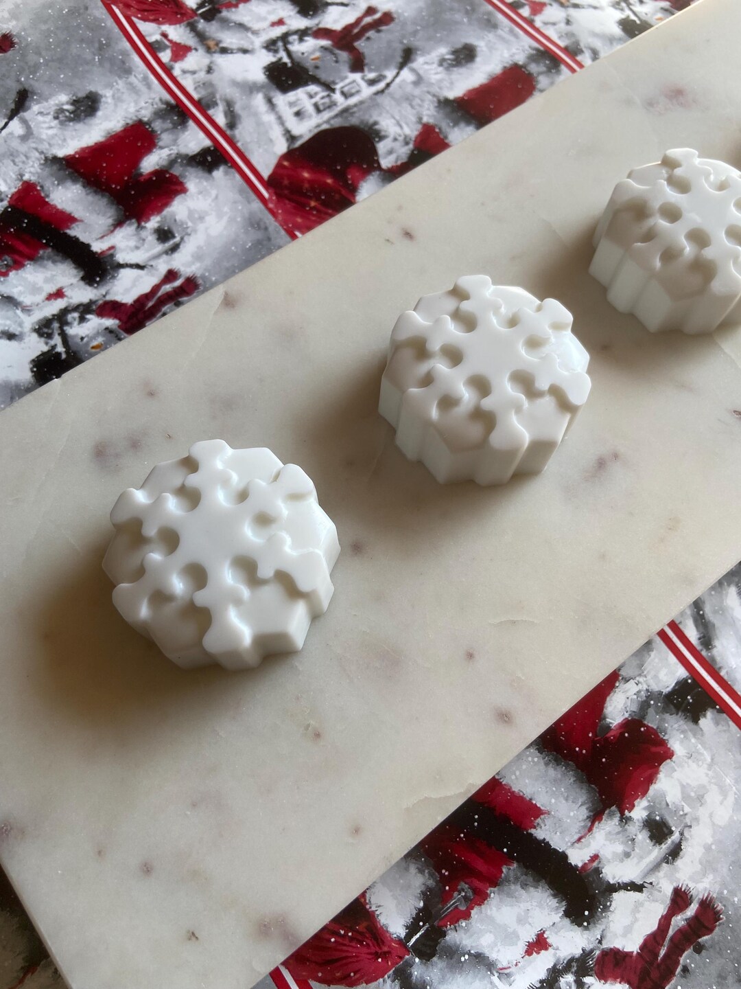 Snowflake Soap, Christmas Soap Favors, Stocking Stuffers, Soap Gifts ...