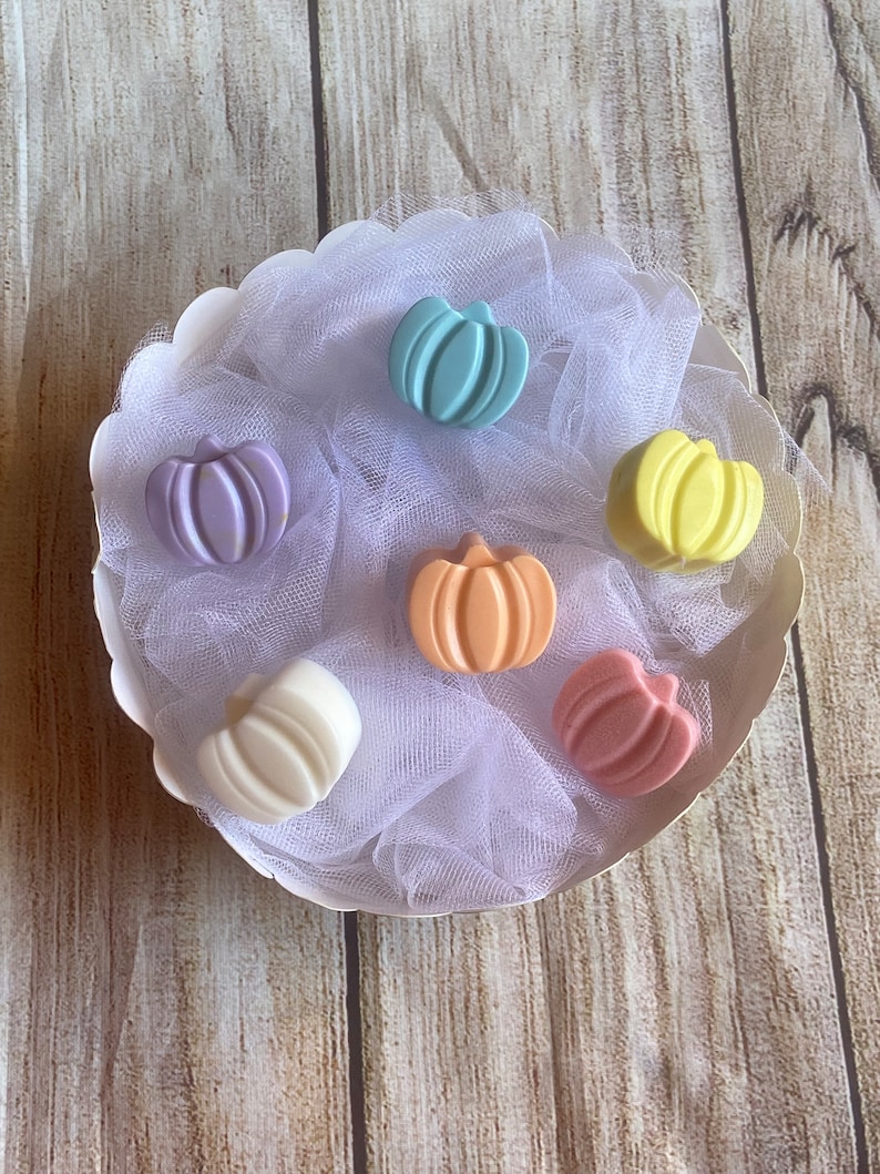 10 Mini Pumpkin Soap, Handmade Soap, Baby Shower Favors, Thanksgiving Soap Gifts, Pumpkin Themed ...