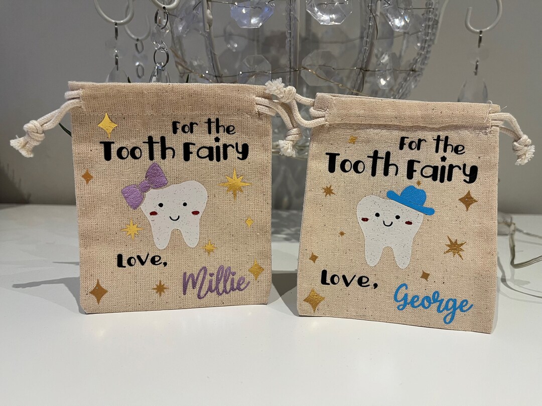 Tooth Fairy Bag, Personalised Tooth Pouch, Keepsake Bag, My Tooth Bag ...
