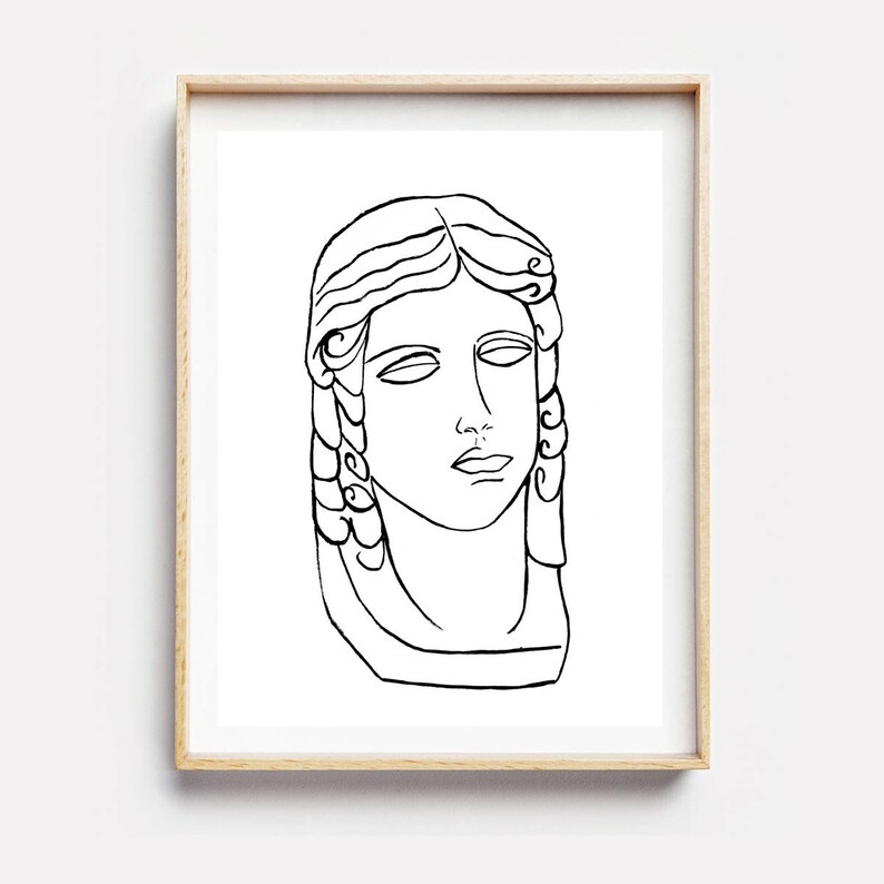 Antique Head Art Print Minimalist Artwork Minimalist Poster - Etsy
